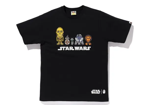 A BATHING APE X Star Wars Droid Tee Shirt - Black