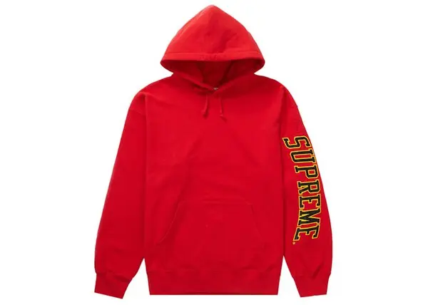 Supreme Sleeve Arc Hooded Sweatshirt - Red