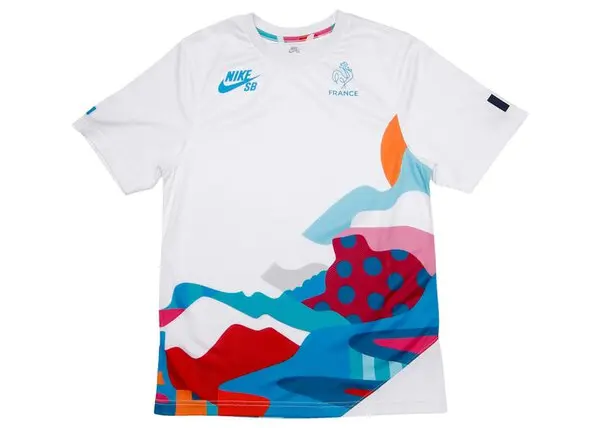 Nike X Parra France Federation Kit Crew Jersey - White/neptune Blue