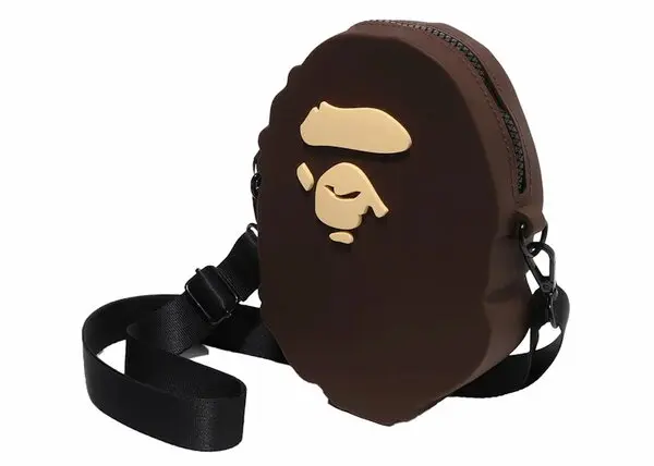 BAPE Ape Head Silicon Shoulder Bag - Brown