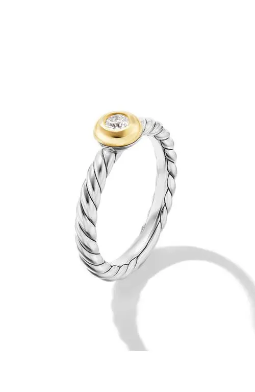 David Yurman Petite Cable Ring With Diamond