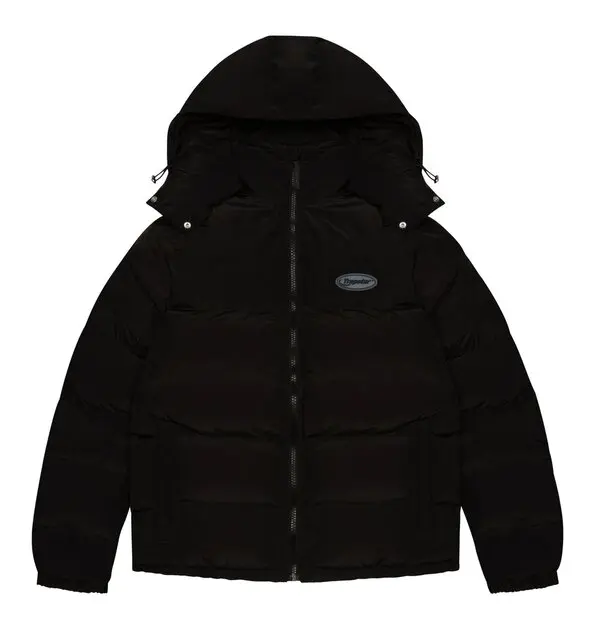 Trapstar Hyperdrive Detachable Hooded Puffer Jacket - Triple Black