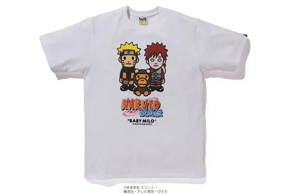 A BATHING APE X Naruto Milo #7 Tee Shirt - White