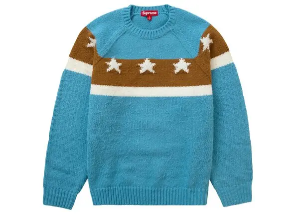 Supreme Stars Sweater - Dusty Blue