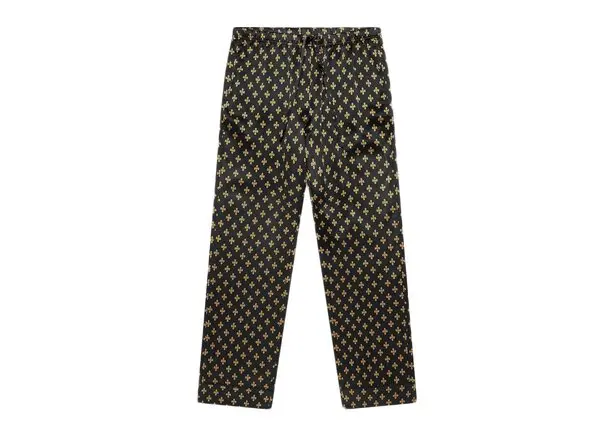 OVO Monogram Silk Pajama Pant - Black