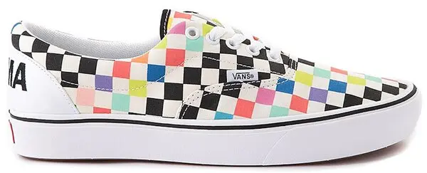 VANS Comfycush Era Checkerboard Sneakers - White/rainbow
