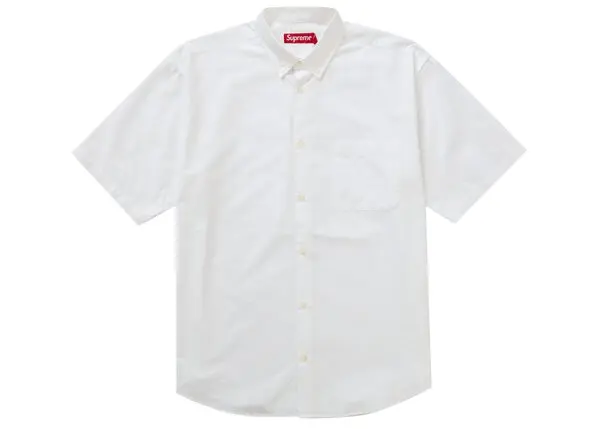 Supreme Loose Fit S/S Oxford Shirt Ss24 - White | Editorialist