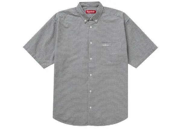 Supreme Loose Fit Short Sleeve Oxford Shirt Ss24 - Gingham