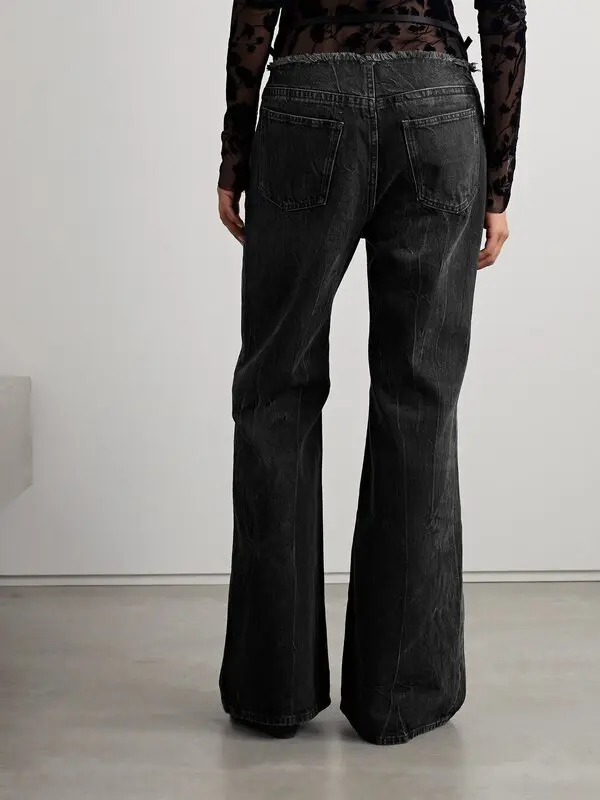 Givenchy Distressed Low-rise Wide-leg Jeans