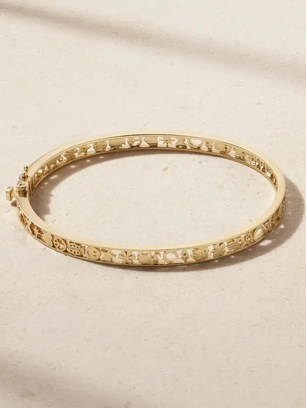 SYDNEY EVAN Open Icon 14-karat Bracelet - Gold