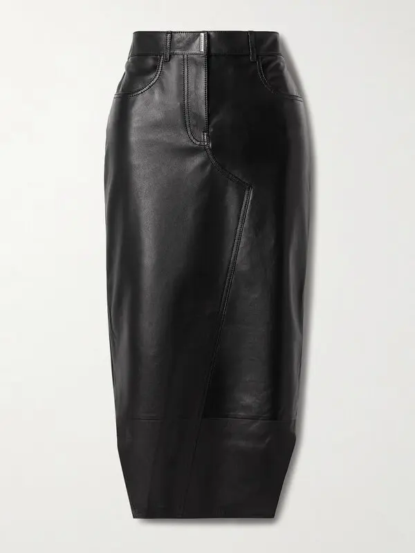 Givenchy Leather Midi Skirt