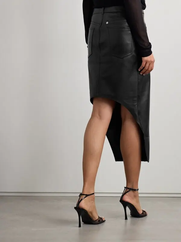 Givenchy Leather Midi Skirt