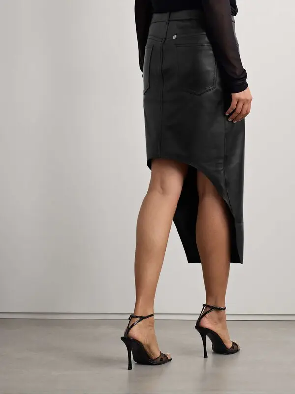 Givenchy Leather Midi Skirt