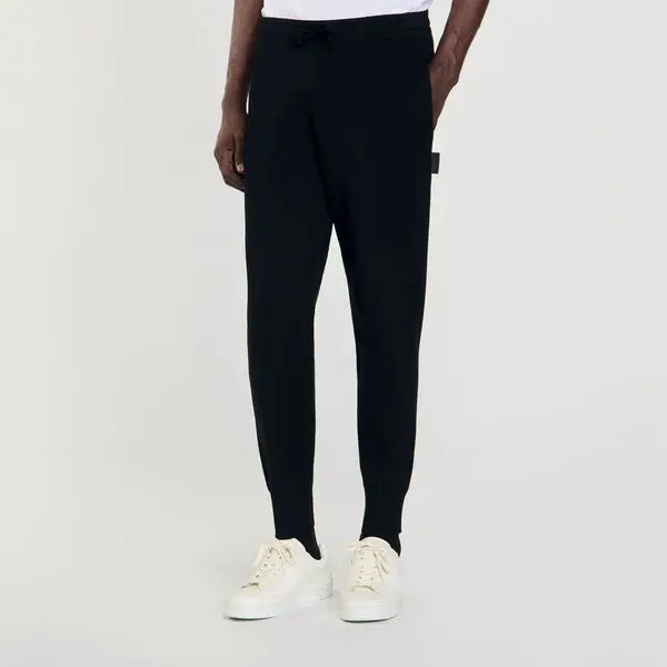Sandro Knit Jogging Bottoms - Black