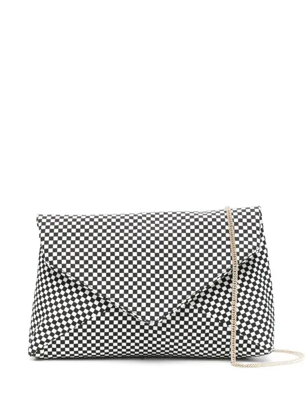 Dries Van Noten And White Checkered Clutch Bag