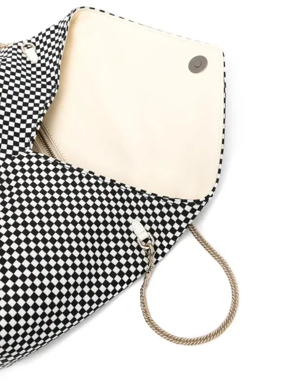Dries Van Noten And White Checkered Clutch Bag