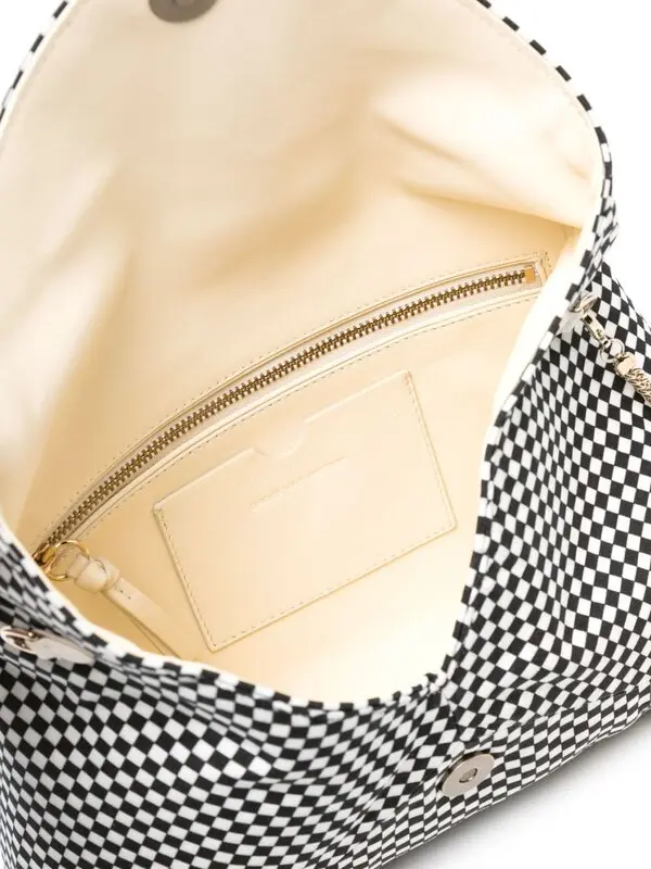Dries Van Noten And White Checkered Clutch Bag