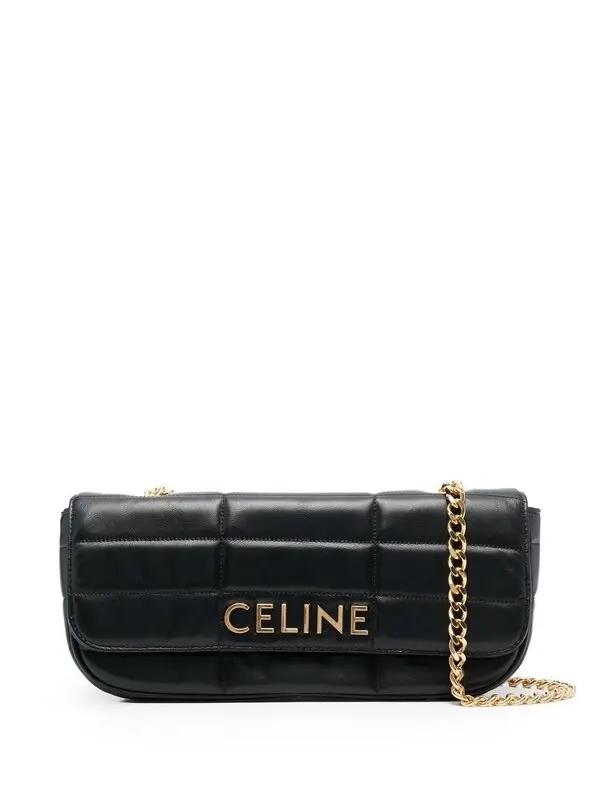 Celine Logo Plaque Shoulder Bag