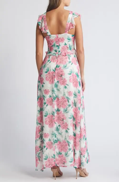 Lulus Sensational Spring Floral Maxi Dress