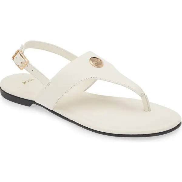 BOSS Millie Slingback Sandal - Open White