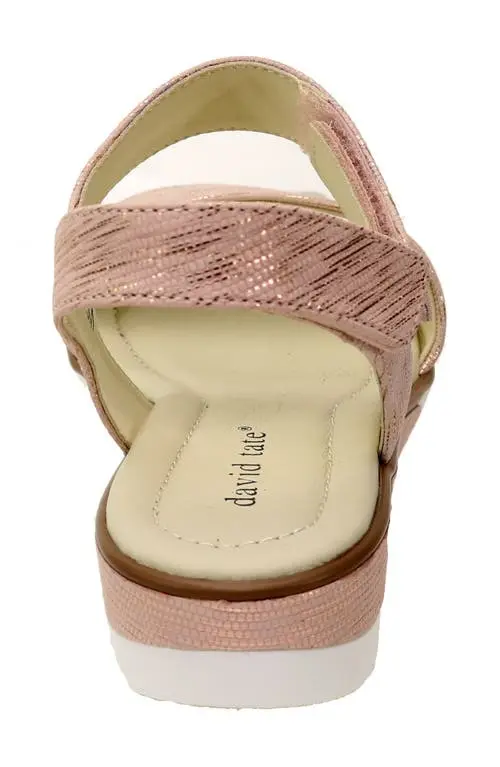 DAVID TATE Scala Slingback Sandal - Pink Lizard