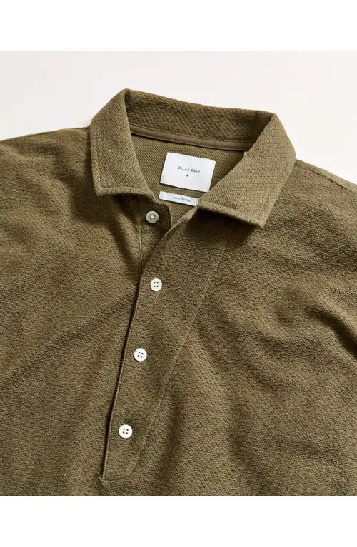 Billy Reid Hemp & Cotton Knit Polo - Olive