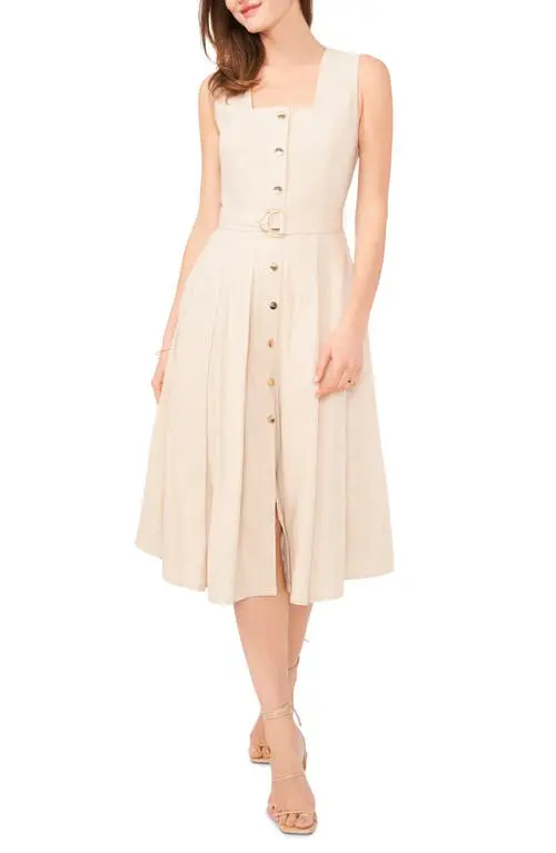 Halogen Belted A-line Linen-blend Sundress