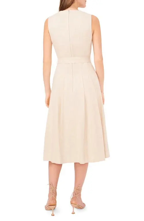 Halogen Belted A-line Linen-blend Sundress