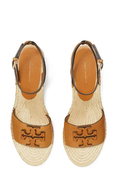 Tory Burch Ines Espadrille Platform Wedge Sandals - Tan
