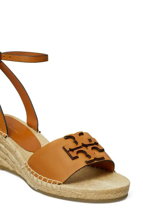 Tory Burch Ines Espadrille Platform Wedge Sandals - Tan
