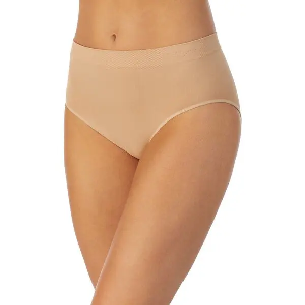 Le Mystère Seamless Comfort Briefs - Ivory/tan Print