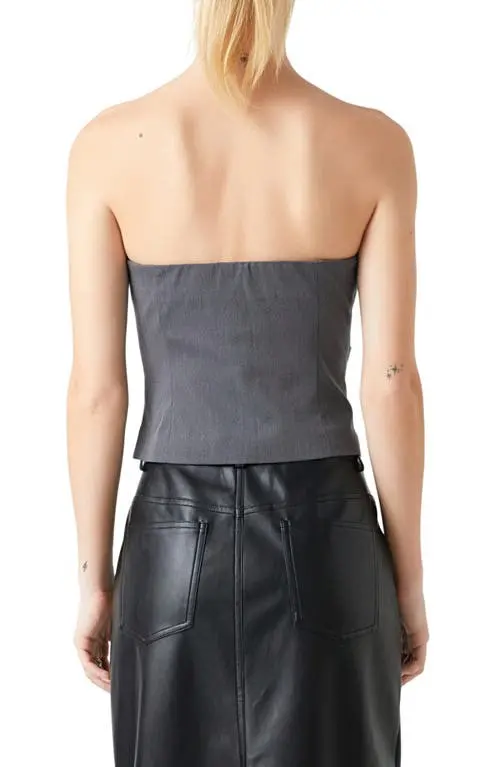 GREY LAB Drape Corset Top - Grey
