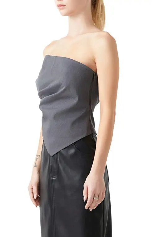 GREY LAB Drape Corset Top - Grey