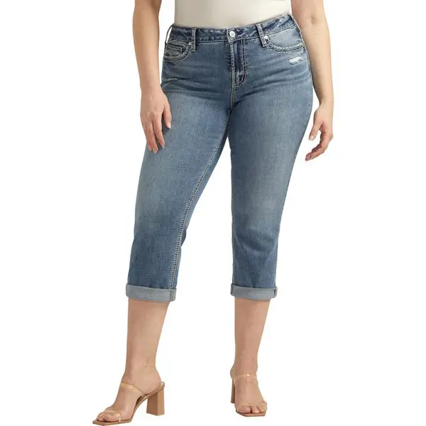 SILVER JEANS CO. Suki Mid-rise Capri Jeans