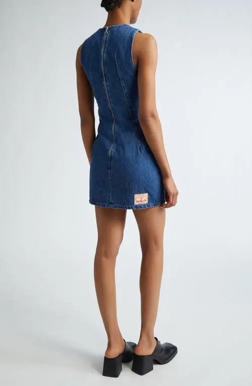 Marine Serre Crescent Moon Denim Sheath Dress In Blue - 55% Off |  Editorialist