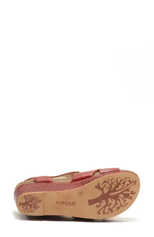 HALSA FOOTWEAR Gianna Wedge Sandal - Dark Red