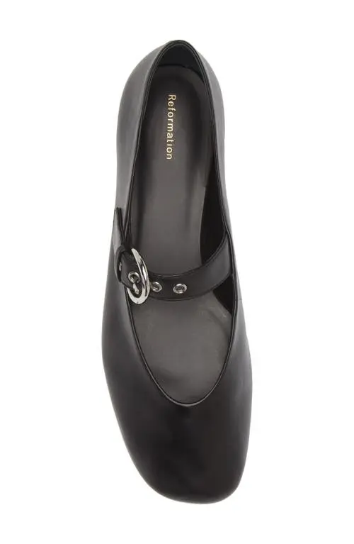 REFORMATION Bethany Ballet Flat - Black