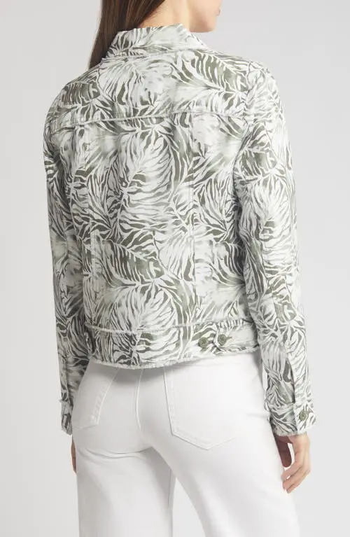 Tommy Bahama Linen Tropical Print Trucker Jacket