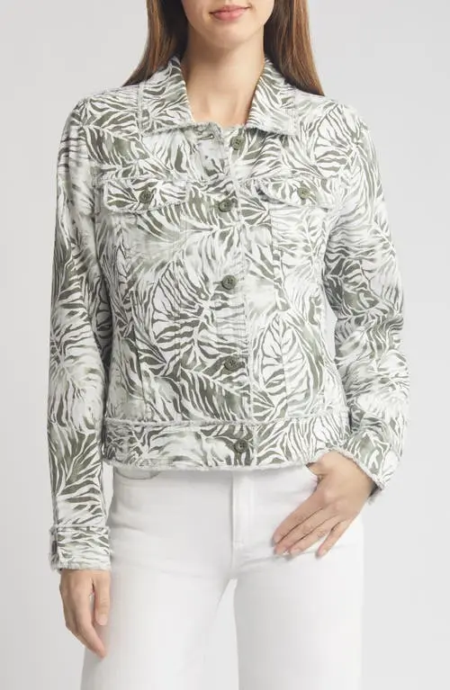 Tommy Bahama Linen Tropical Print Trucker Jacket