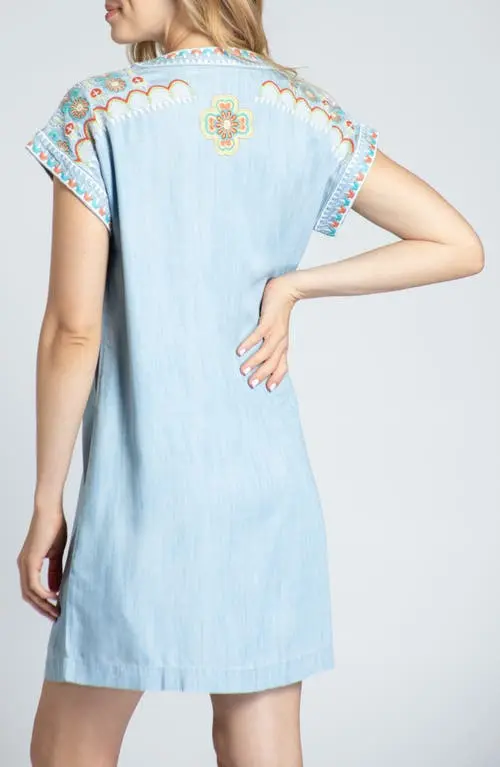 APNY Floral Embroidered Shift Minidress