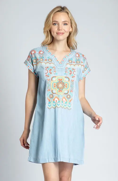 APNY Floral Embroidered Shift Minidress