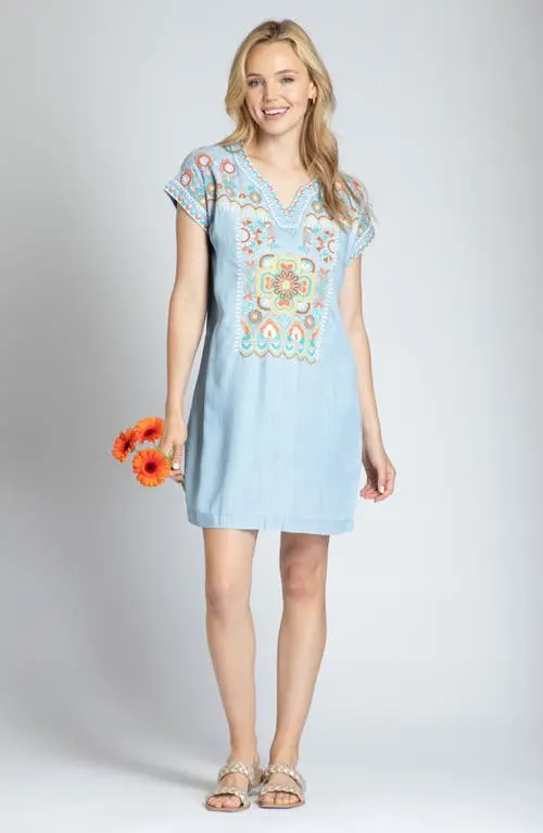 APNY Floral Embroidered Shift Minidress