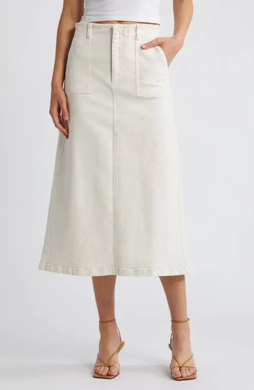 LE JEAN Jocelyn Denim Midi Skirt