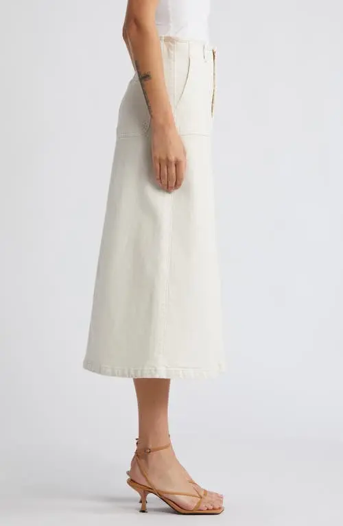 LE JEAN Jocelyn Denim Midi Skirt