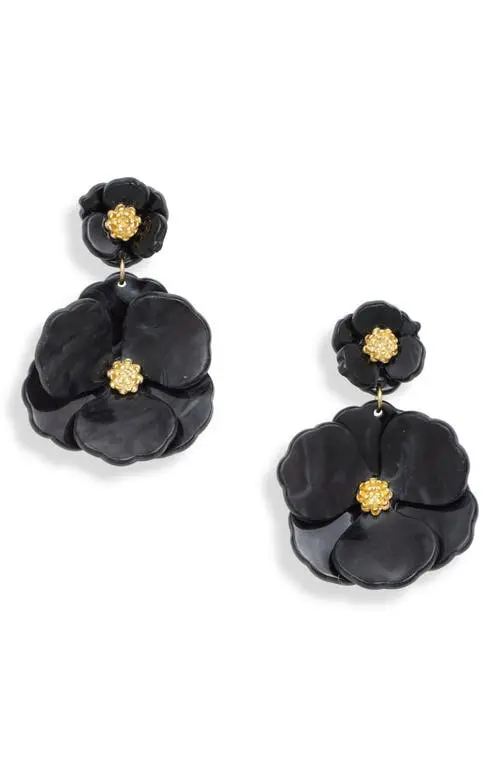 Nordstrom Pansy Drop Earrings - Grey