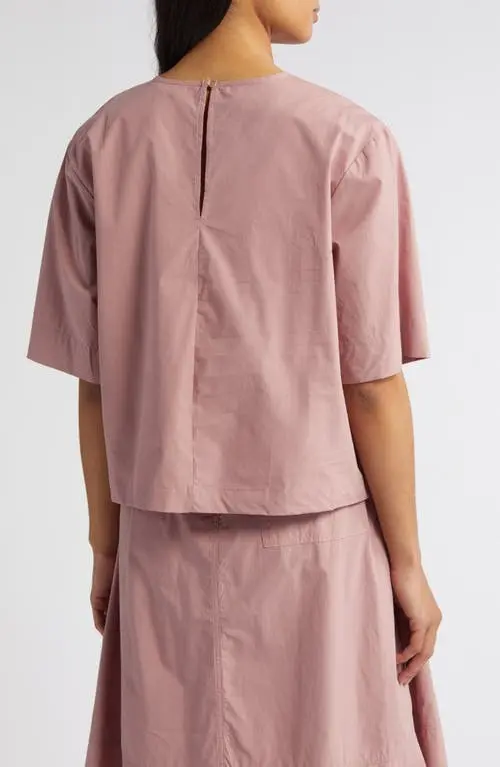 MELLODAY Shirred Neck Woven Top