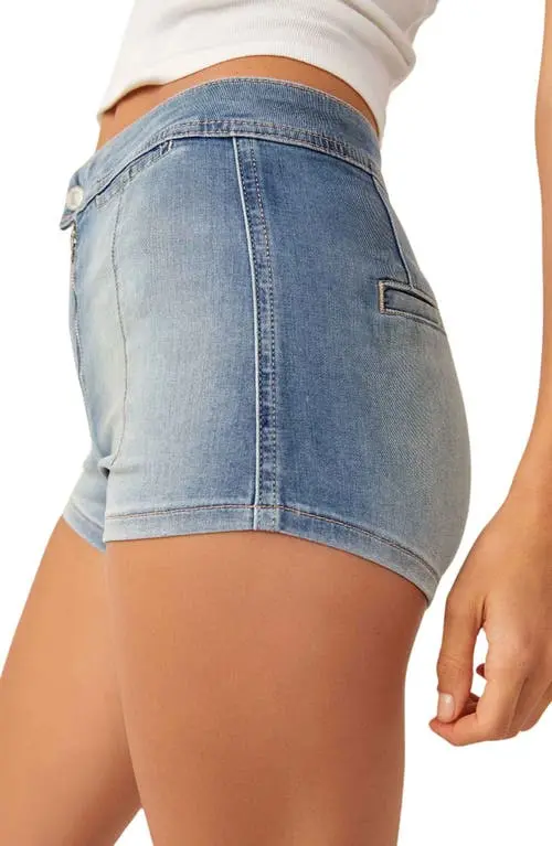 Free People Honeycomb Denim Micro Shorts