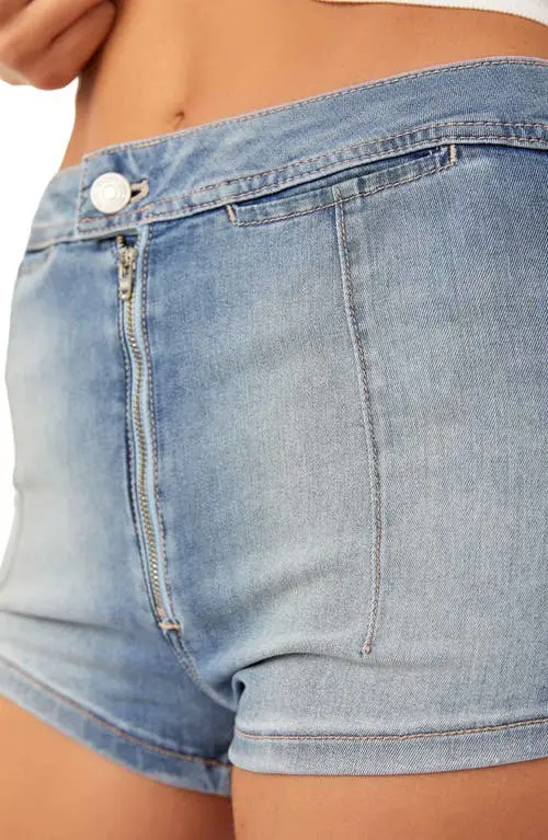 Free People Honeycomb Denim Micro Shorts