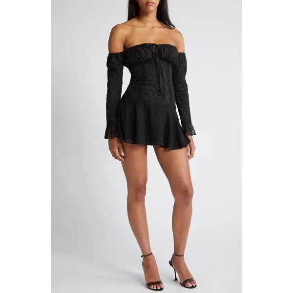 rebecca taylor black lace dress Rebecca Taylor Vien Lace Dress