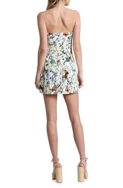 Avec Les Filles Floral Sleeveless Minidress